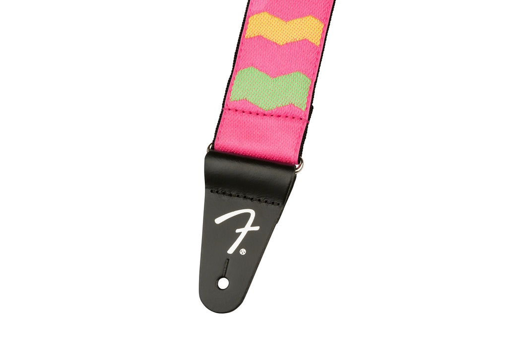 สายสะพายกีตาร์ Fender MonoNeon Woven Neon Pink Strap – เบ๊ เงียบ เส็ง
