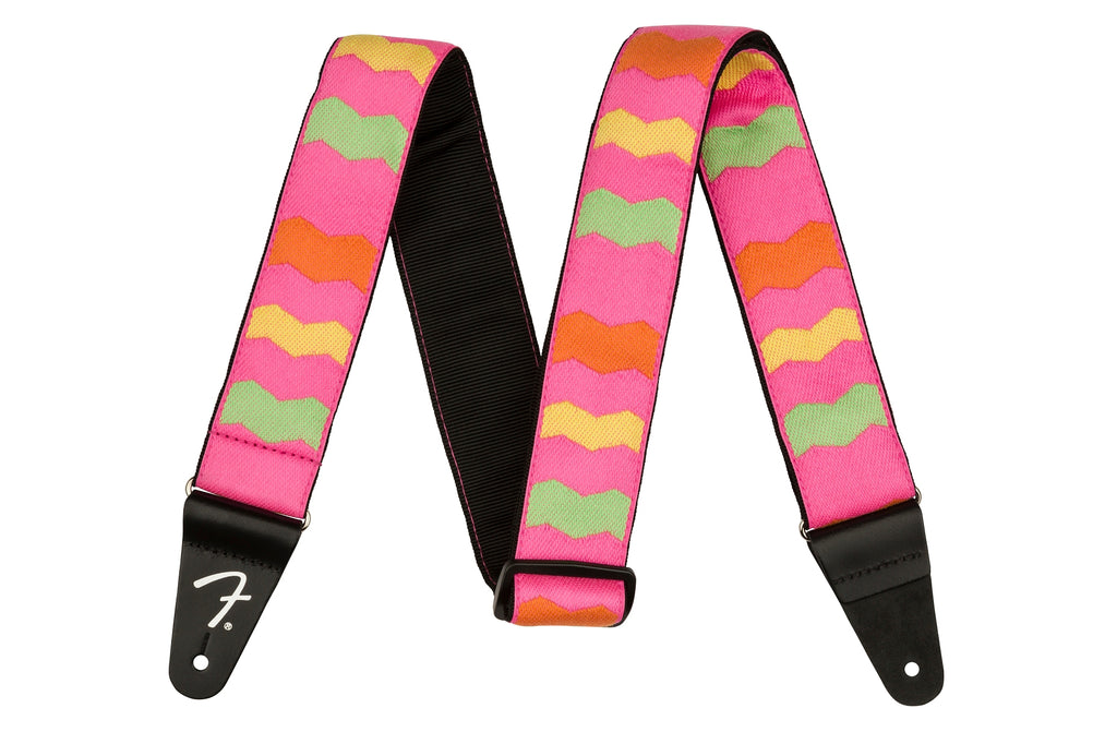 สายสะพายกีตาร์ Fender MonoNeon Woven Neon Pink Strap – เบ๊ เงียบ เส็ง